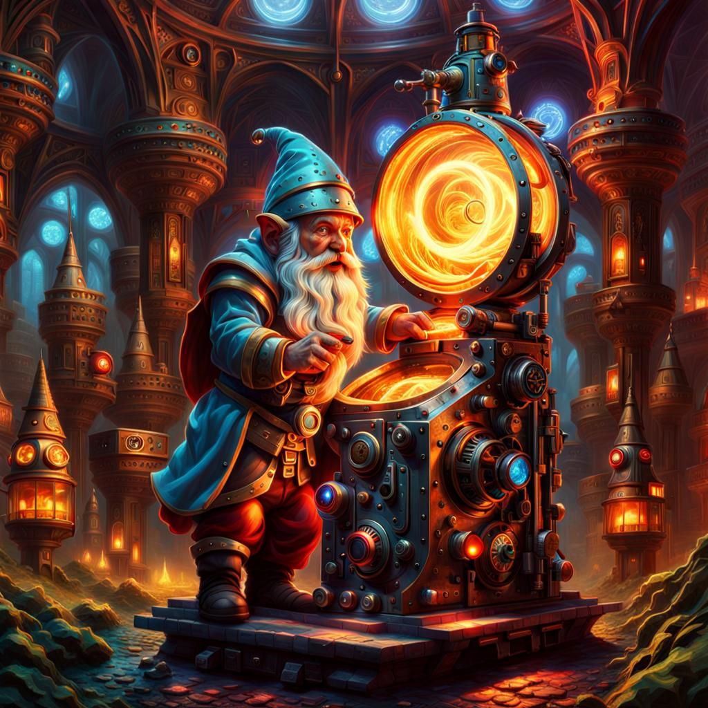 Gnome Science - AI Generated Artwork - NightCafe Creator