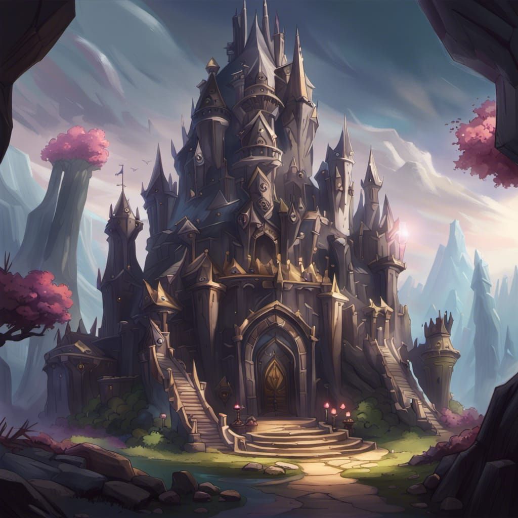 Queen Deidre's Obsidian Castle: Fantasy Movie Conc... - AI Art