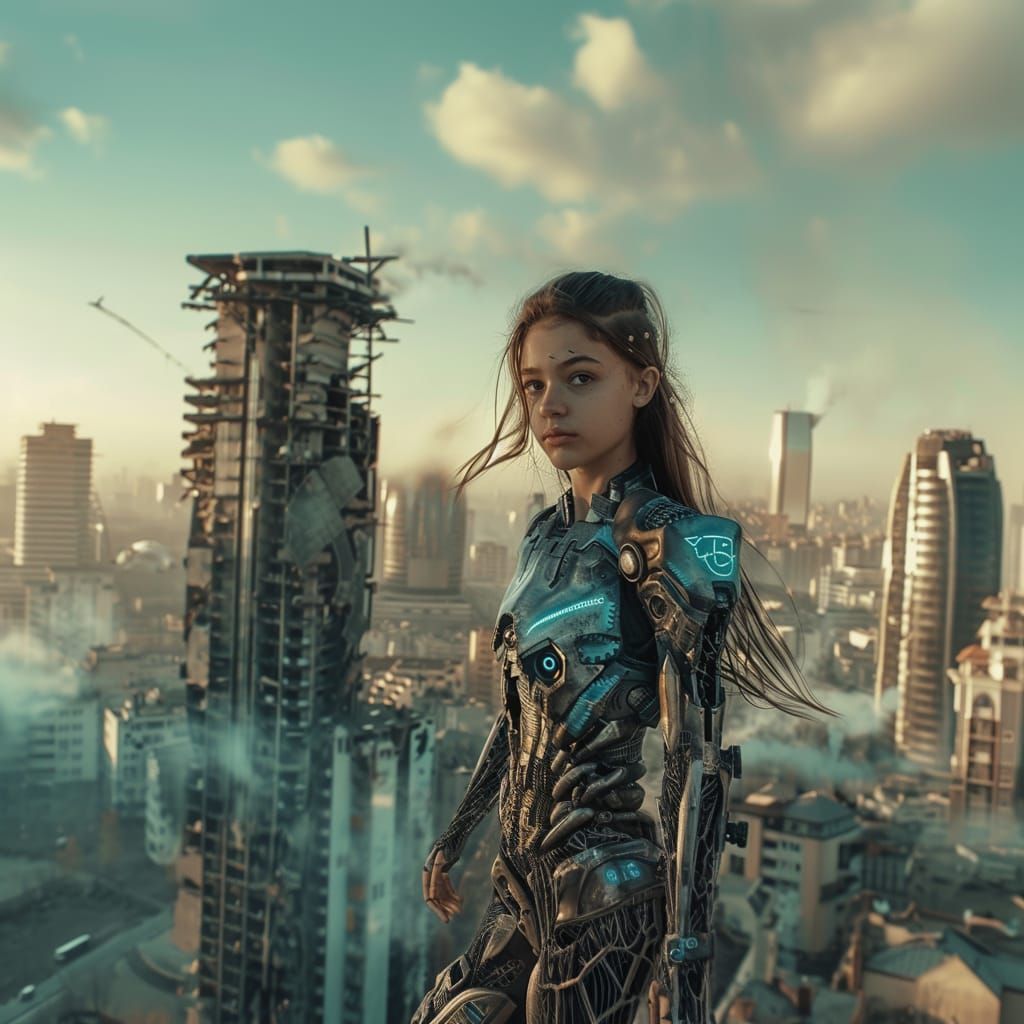 The Cyborg Child - AI Generated Artwork - NightCafe Creator