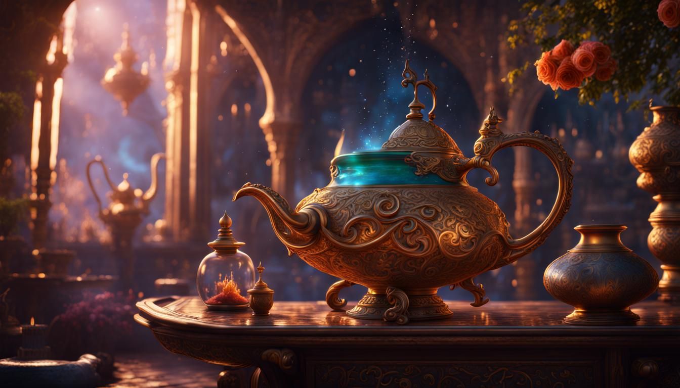 Fantastical Fairy Scents from Aladdin Lamp - AI Art