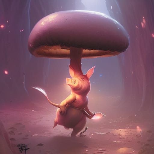 Pig Shroom - AI Generated Artwork - NightCafe Creator