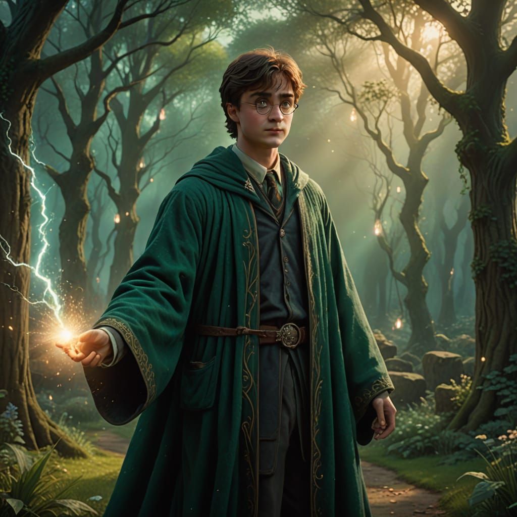 Harry Potter - Ethereal Wizard in Golden Light