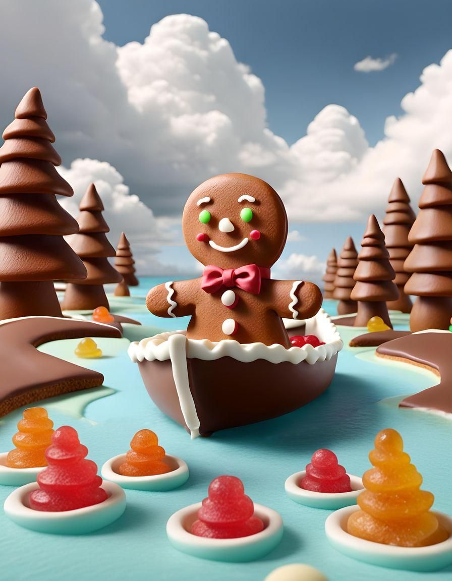 Gingerbread World (1) - AI Generated Artwork - NightCafe Creator