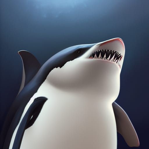 Penguin shark - AI Generated Artwork - NightCafe Creator
