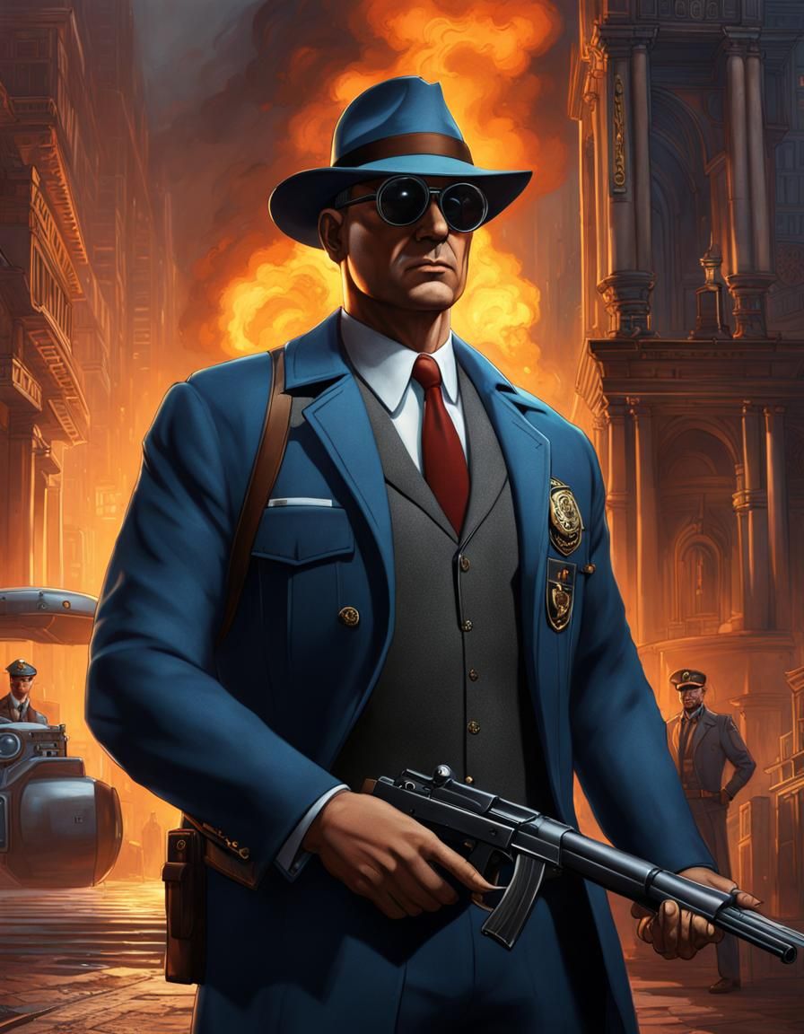 CIA Agent by Will Eisner detailed matte painting, deep color ...