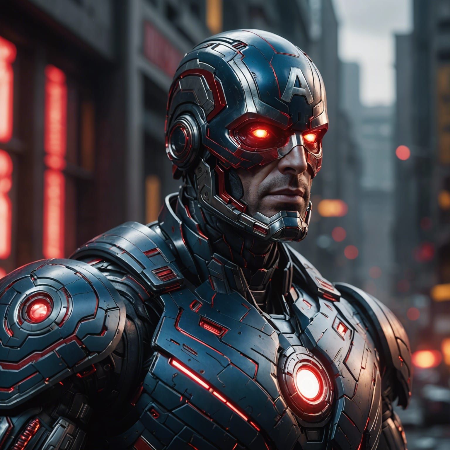 Ultron controlled Captain America - AI Generated Artwork - NightCafe ...
