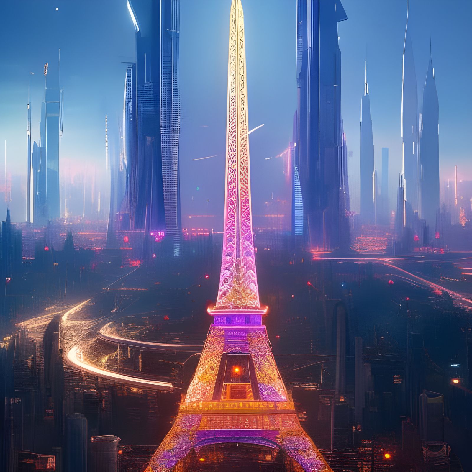 This is future Paris ! - AI Generated Artwork - NightCafe Creator