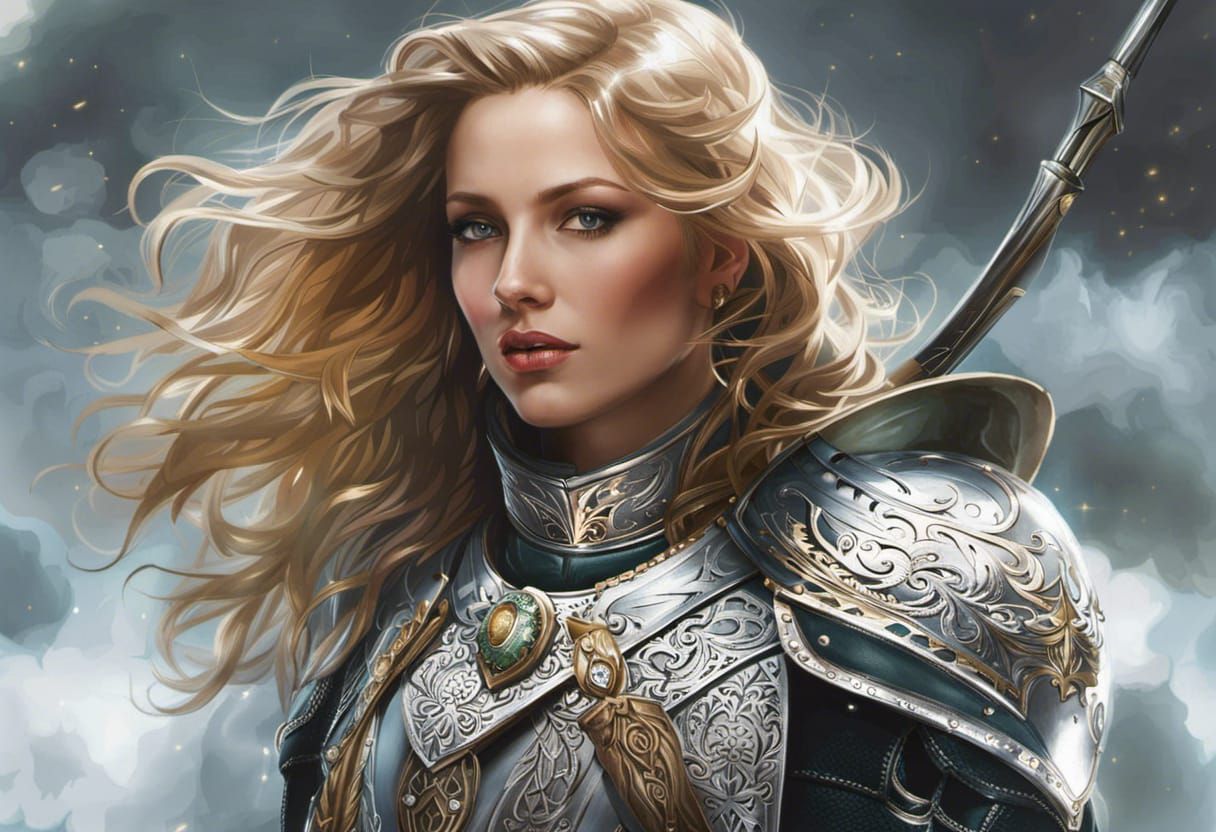 Beautiful Lady Knight - AI Generated Artwork - NightCafe Creator