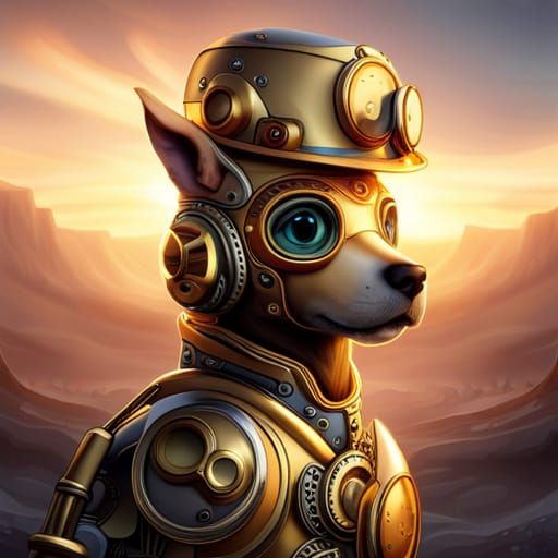 Robo-pup pet detective! - AI Generated Artwork - NightCafe Creator
