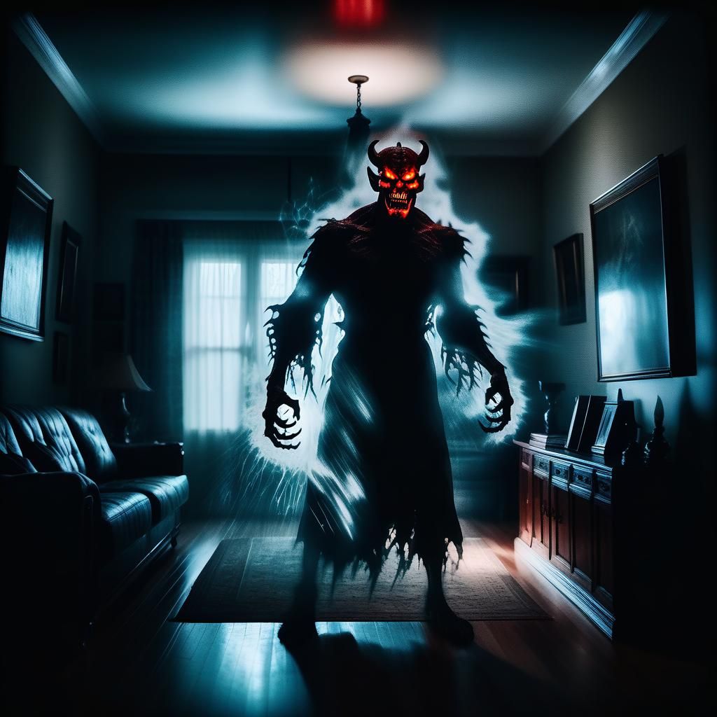 Horror Demon in Living Room - Paranormal Style ⚙️ JXL v5 - AI Generated ...