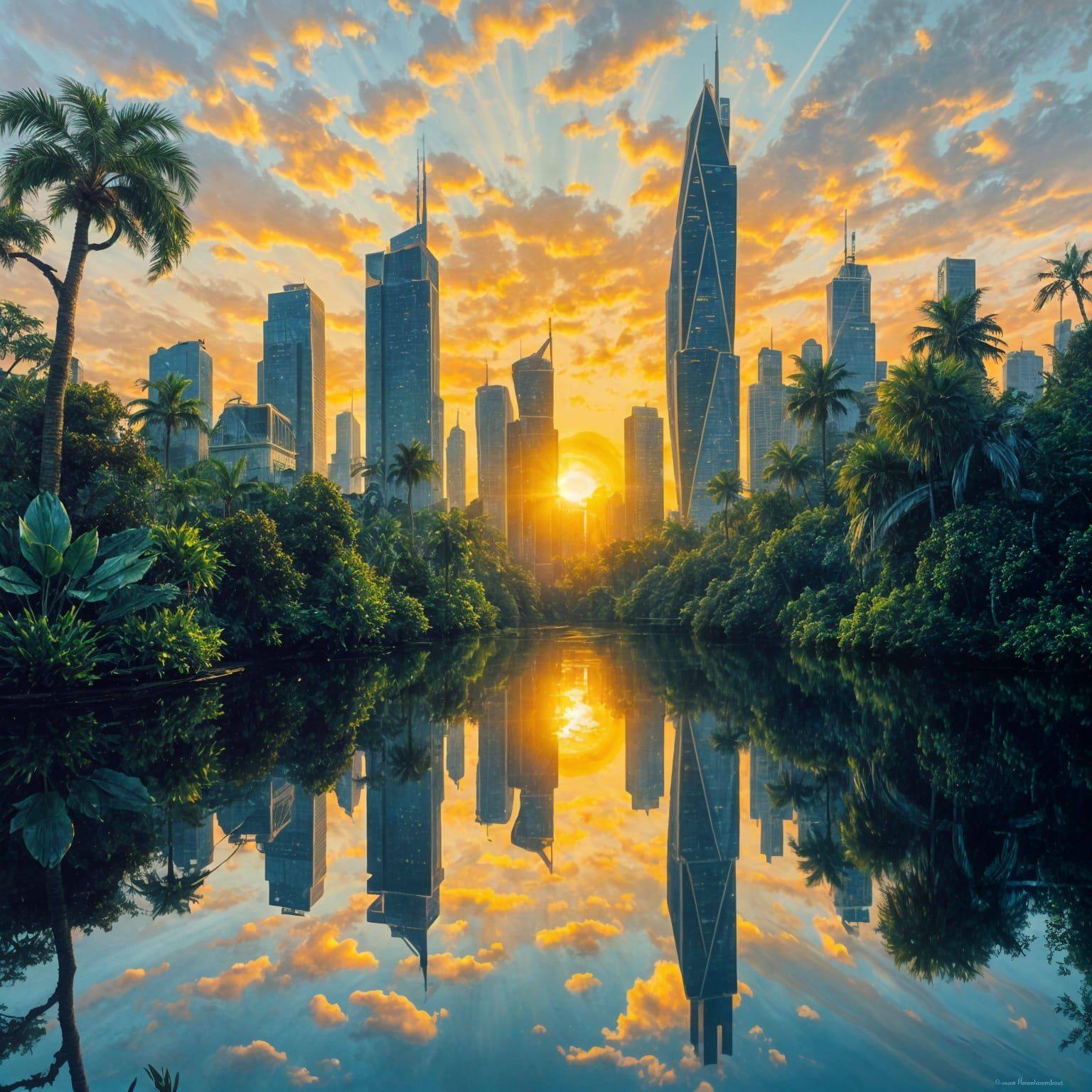 A solarpunk landscape - A solarpunk landscape