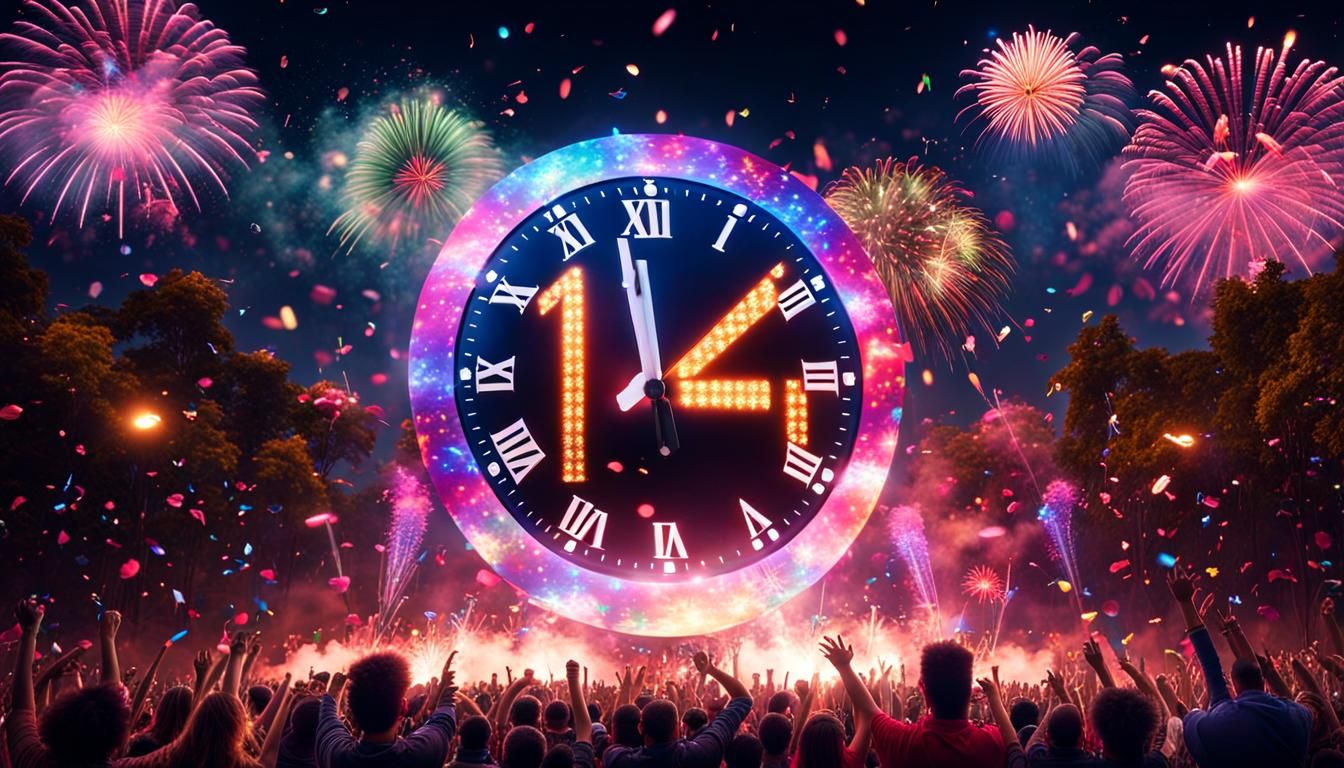 Countdown to Midnight - Happy New Year to All! 😊 - AI Generated Artwork ...