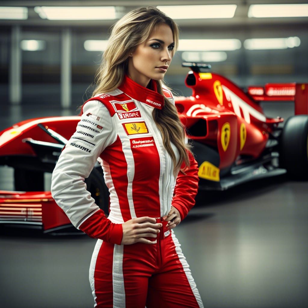 Ferrari Lady - AI Generated Artwork - NightCafe Creator