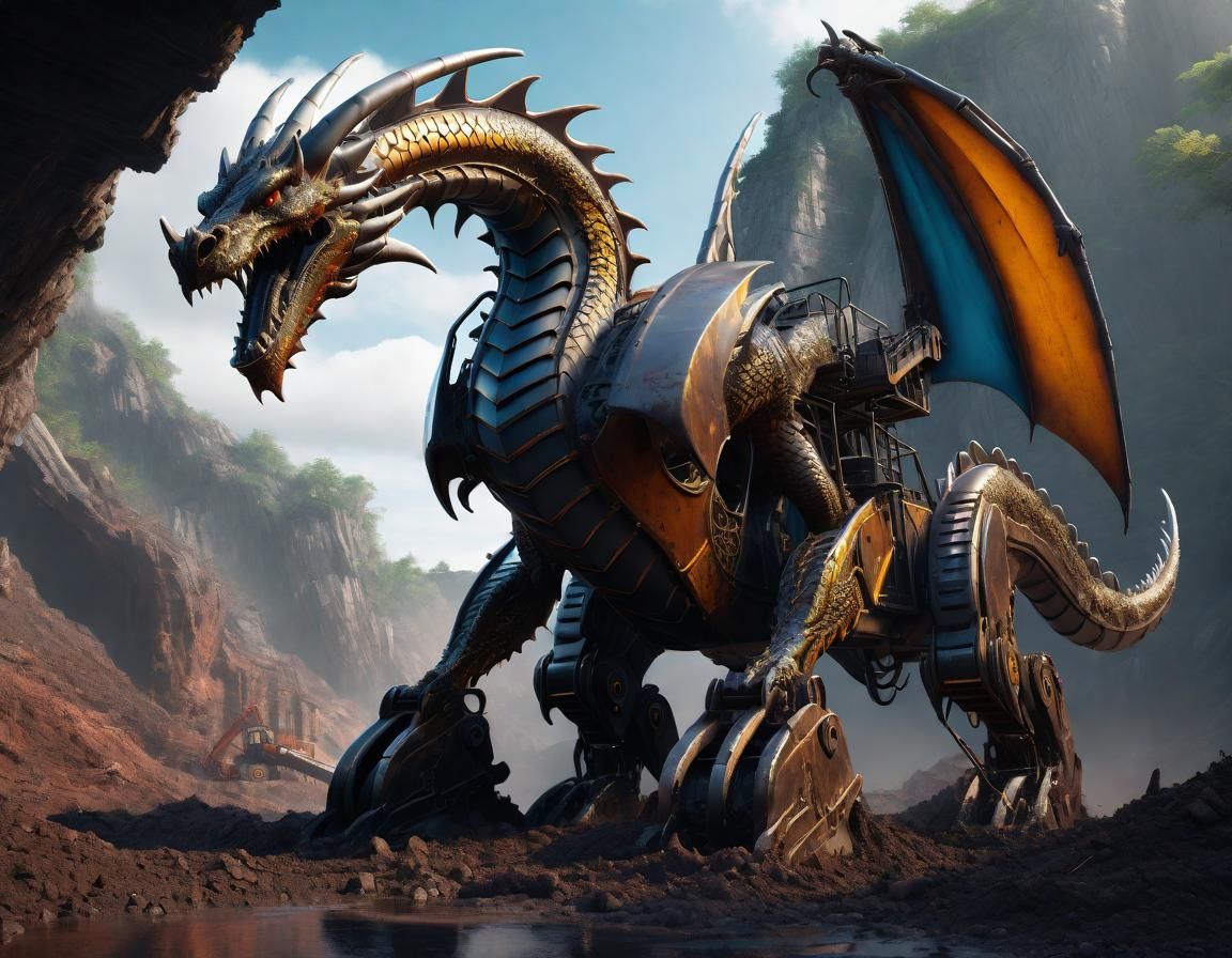 Cyborg Dragon - AI Generated Artwork - NightCafe Creator