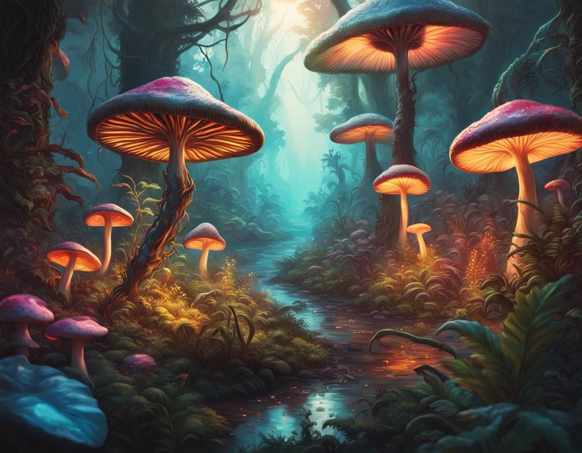 Alien jungle - AI Generated Artwork - NightCafe Creator