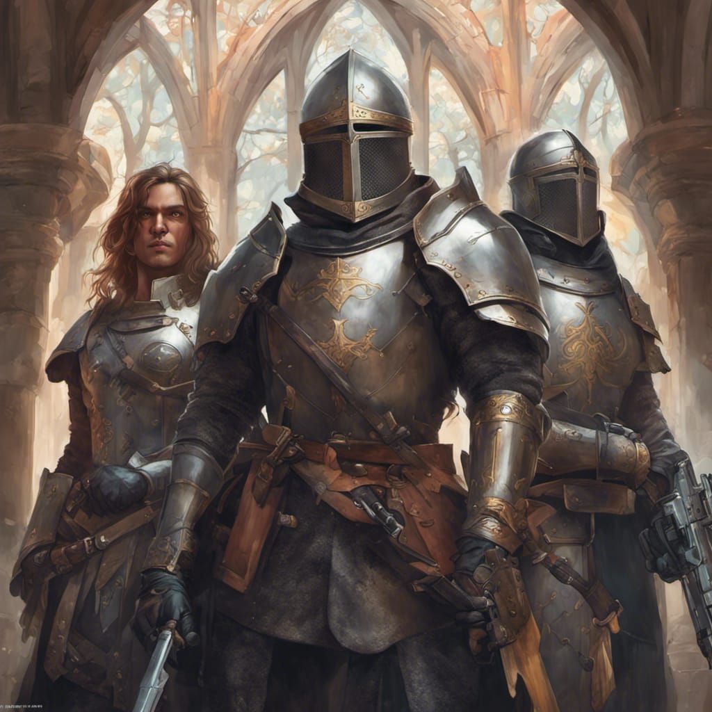 Medieval knights with guns - AI Generated Artwork - NightCafe Creator