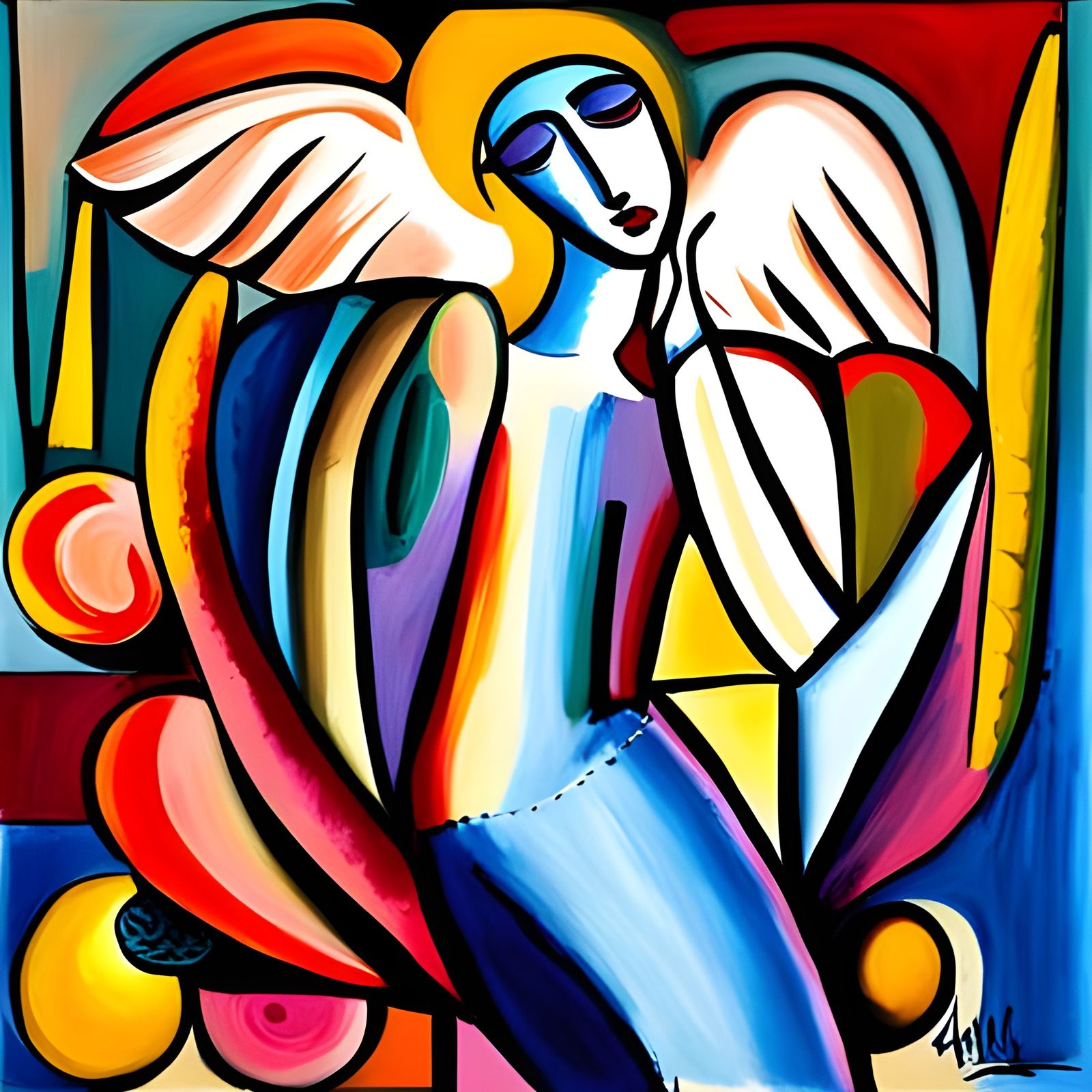 Stitched Angel - AI Generated Artwork - NightCafe Creator