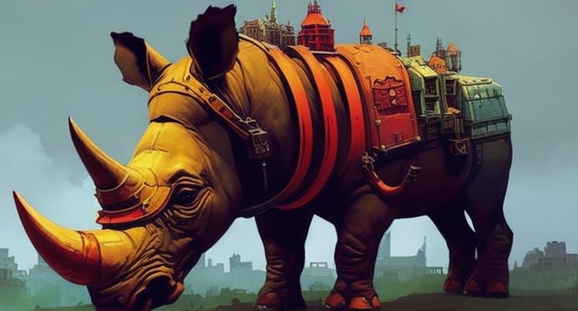 Rhino City - AI Generated Artwork - NightCafe Creator