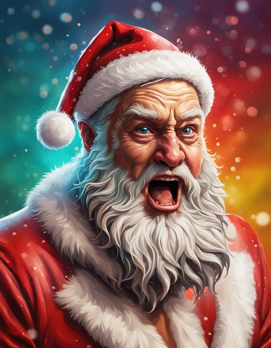 Angry Santa? - AI Generated Artwork - NightCafe Creator
