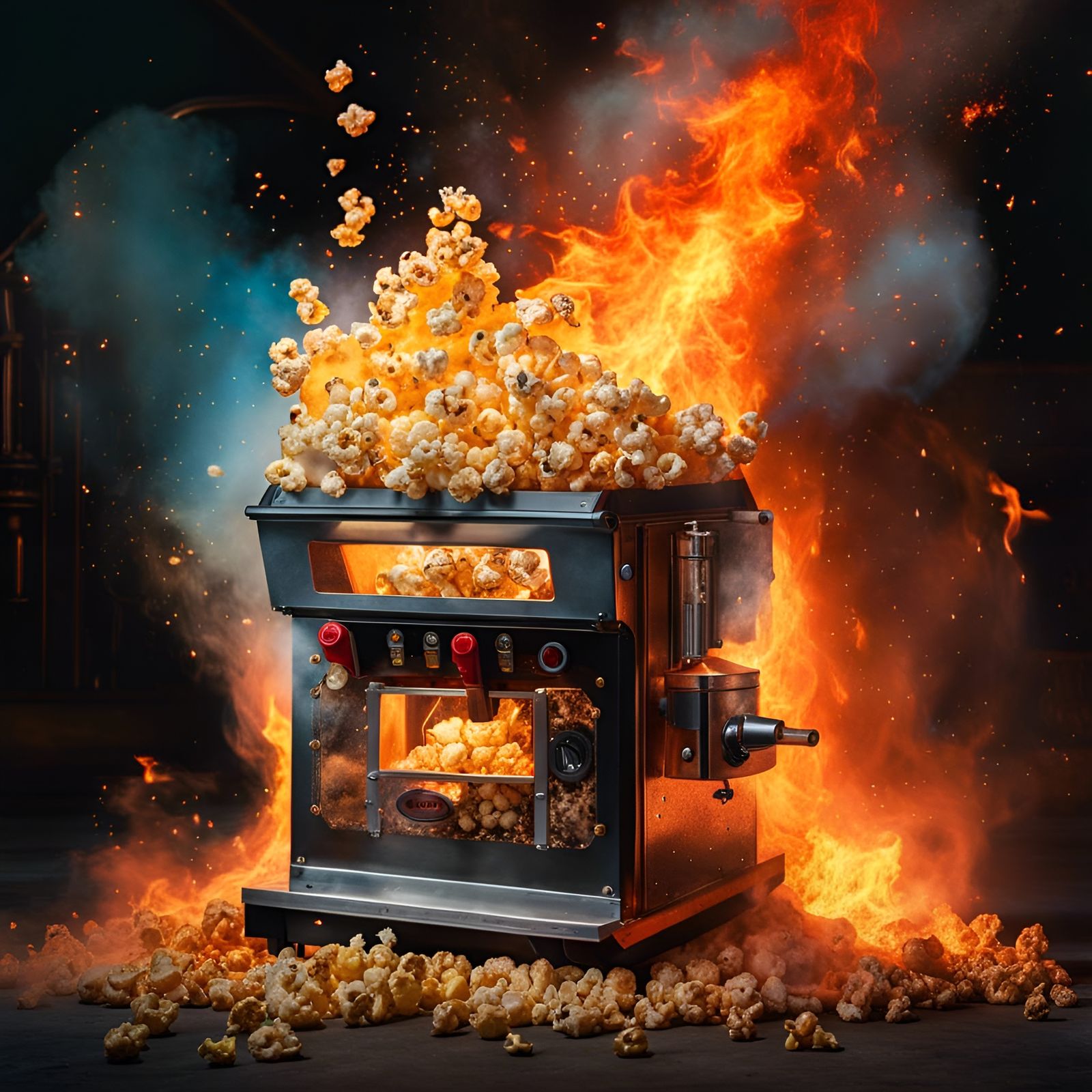 Burnt popcorn - AI Generated Artwork - NightCafe Creator