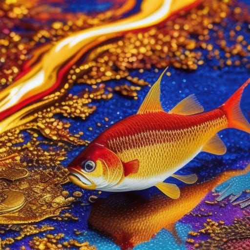 Lava fish - AI Generated Artwork - NightCafe Creator