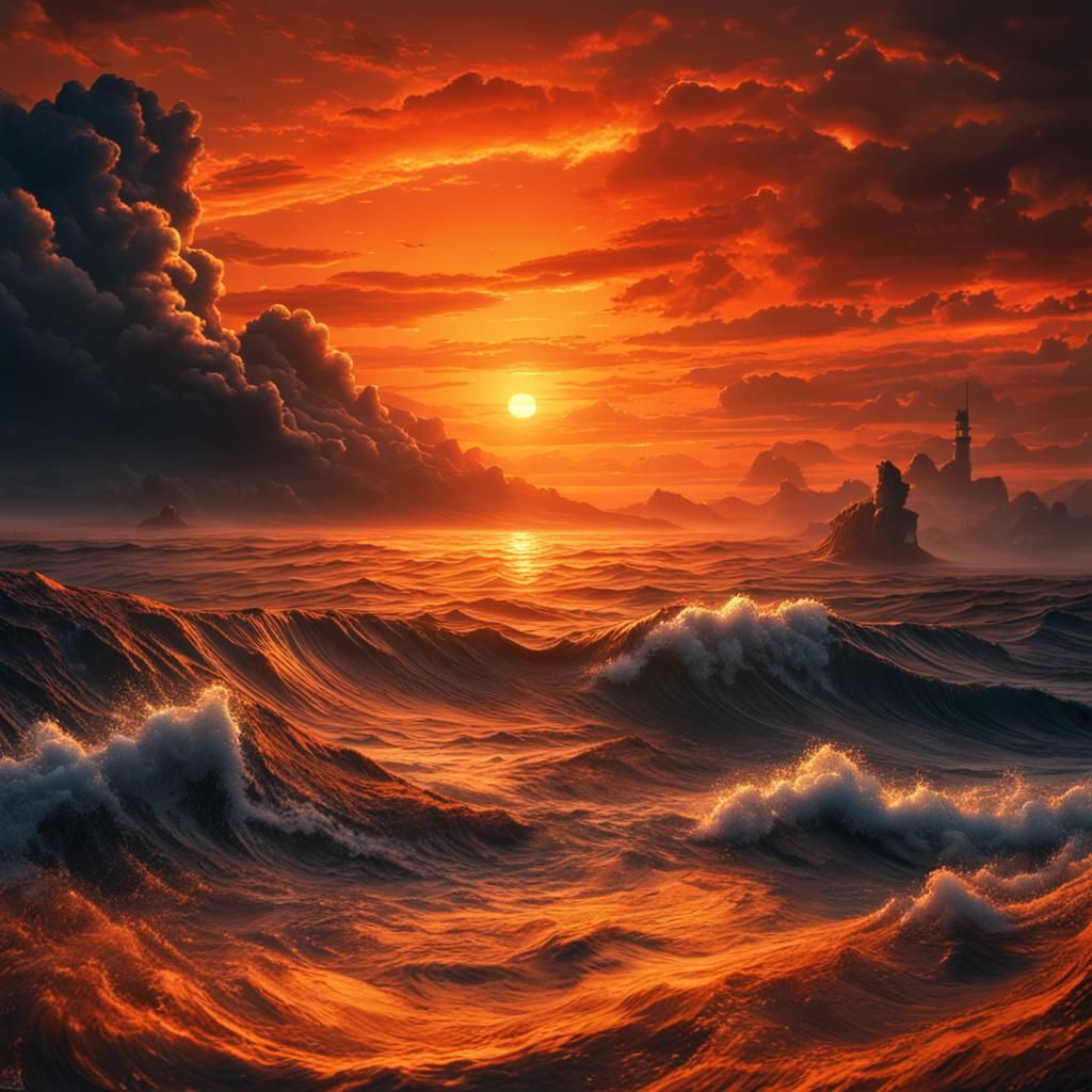 Sunset - AI Generated Artwork - NightCafe Creator