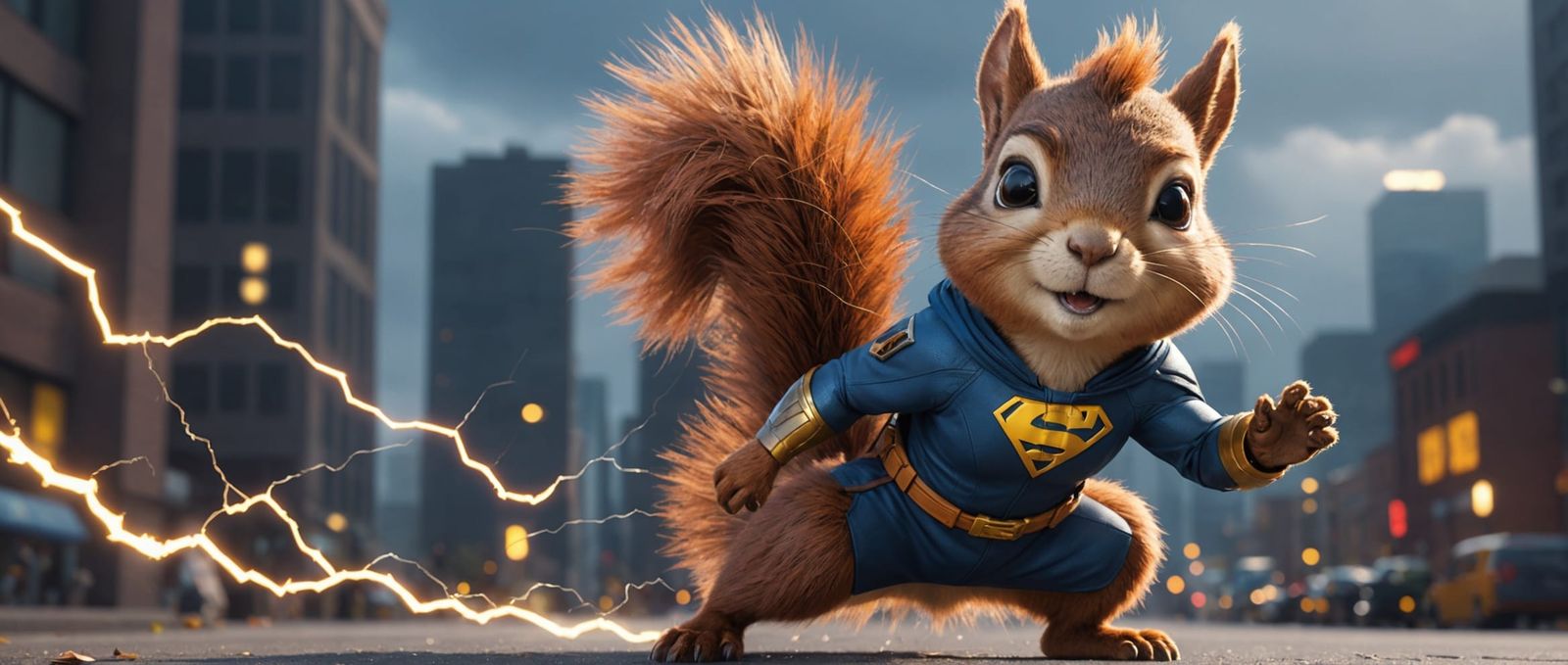 A quick-witted squirrel with lightning reflexes and a silly superhero ...