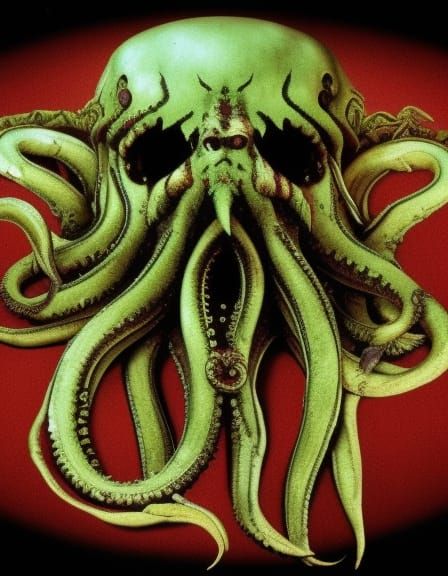 Cthulhu Skull - AI Generated Artwork - NightCafe Creator