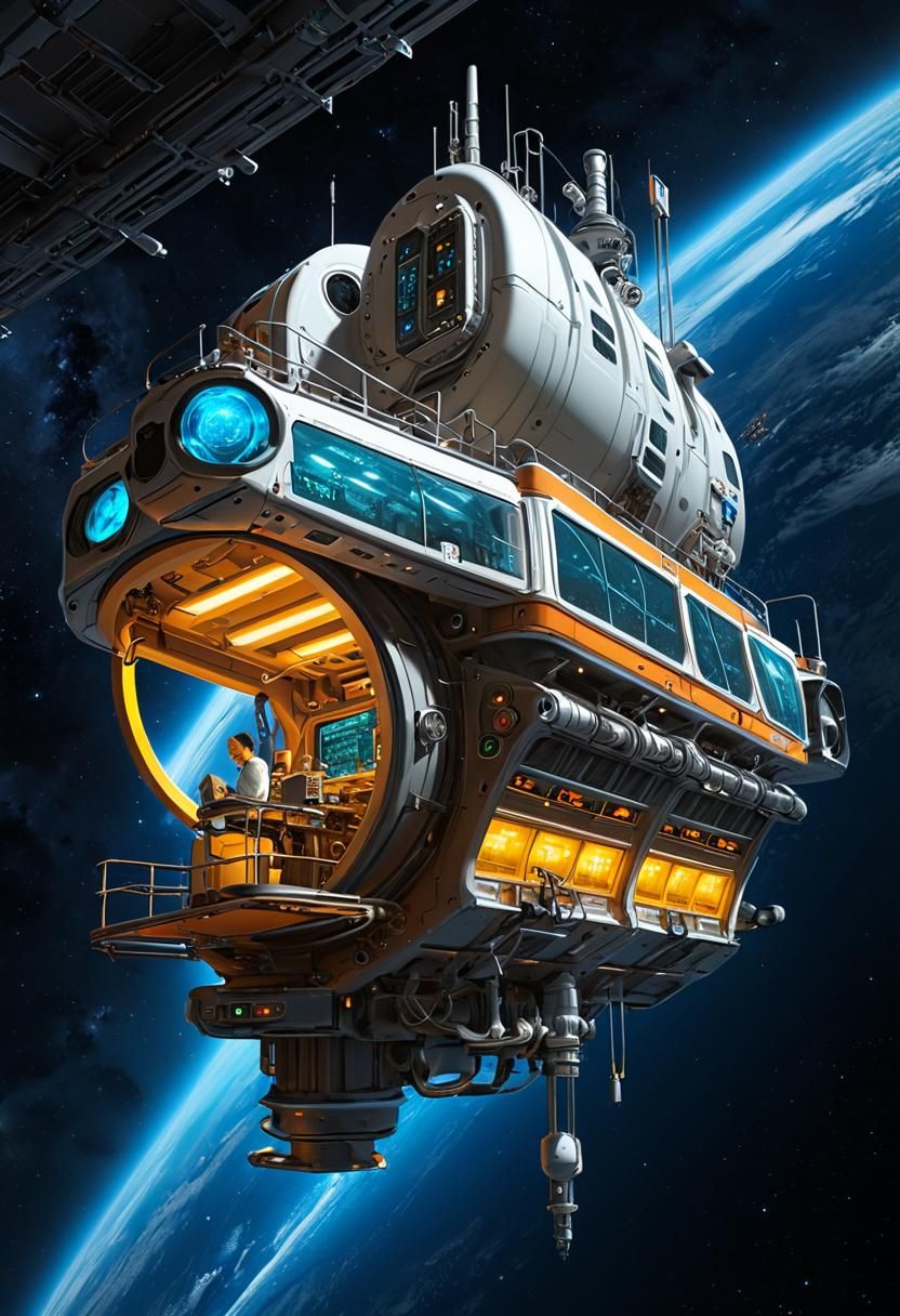 Biopunk Spaceship - AI Generated Artwork - NightCafe Creator