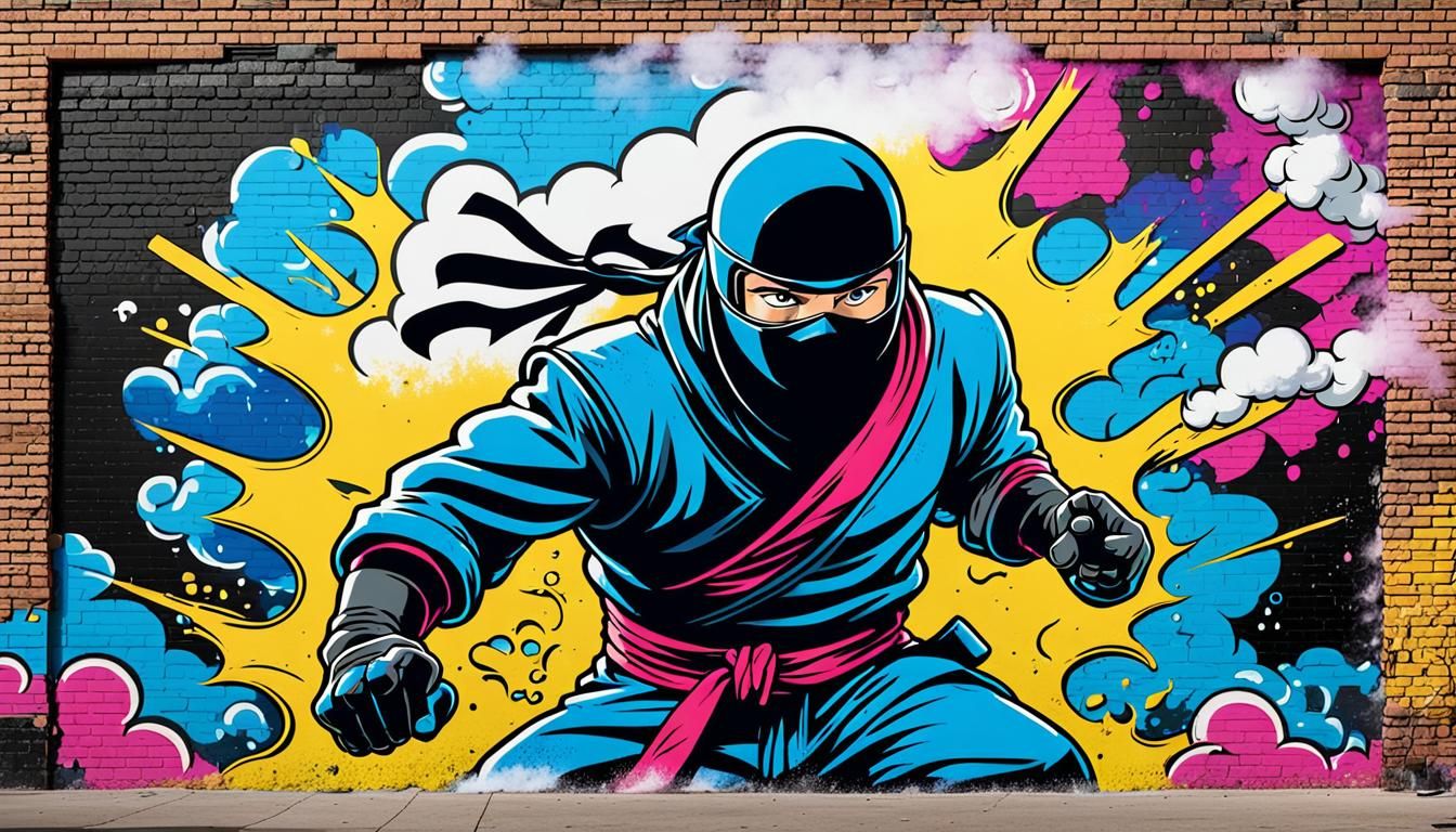 ninja mural - AI Generated Artwork - NightCafe Creator