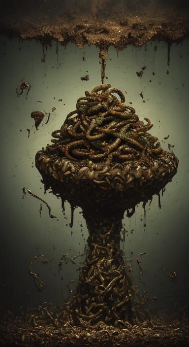 Beans filled with Dubai Chocolate with green maggots