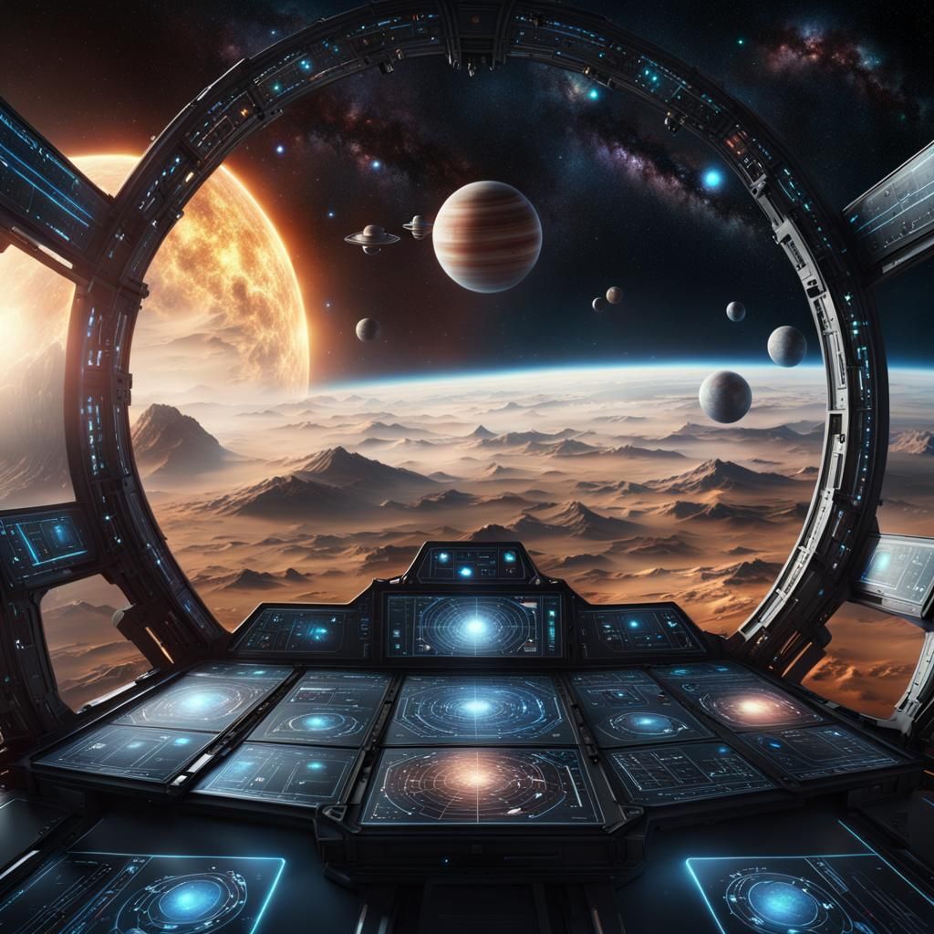 Spaceship star system map - AI Generated Artwork - NightCafe Creator