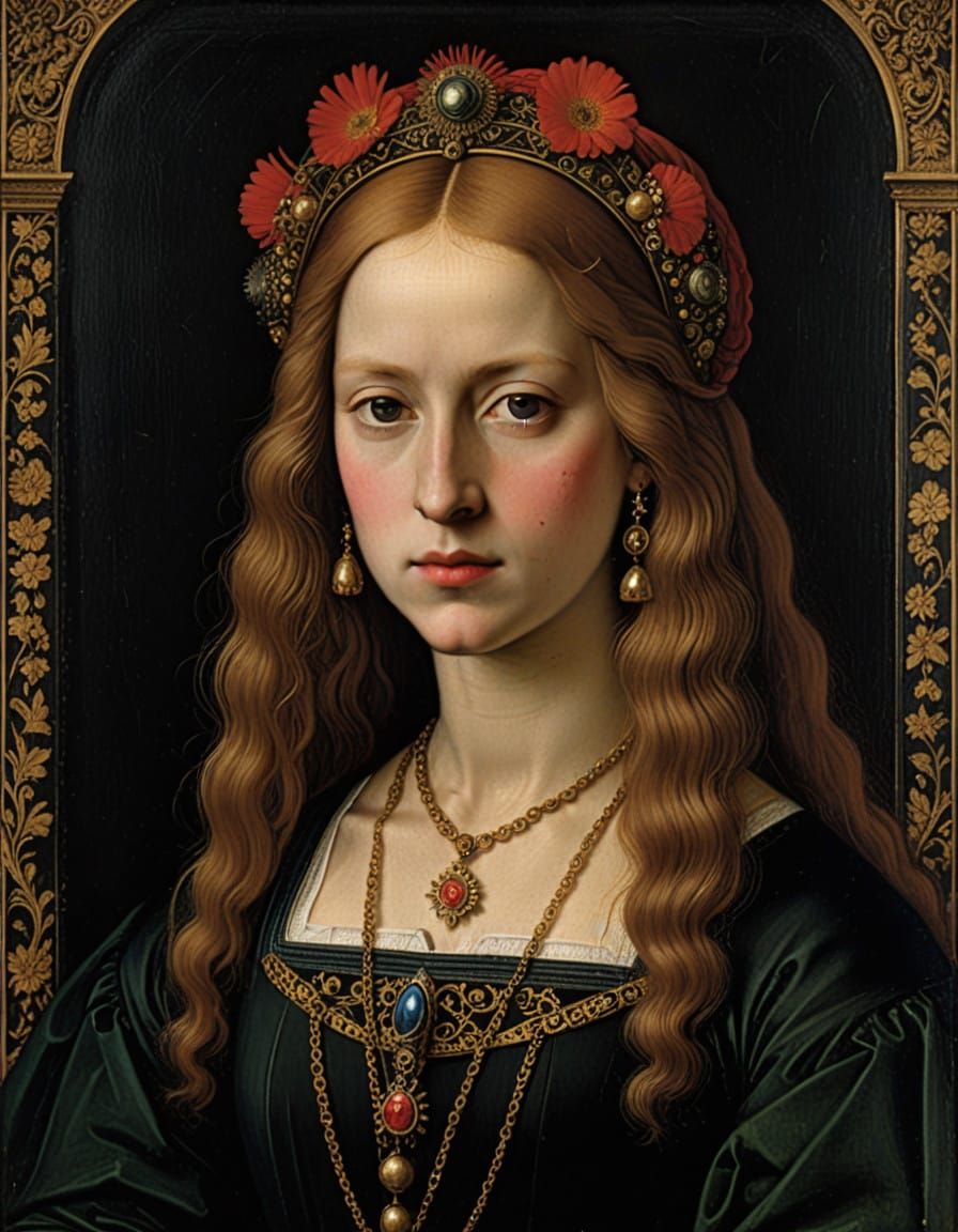 Regal Renaissance Punk in Vintage Style - AI Art