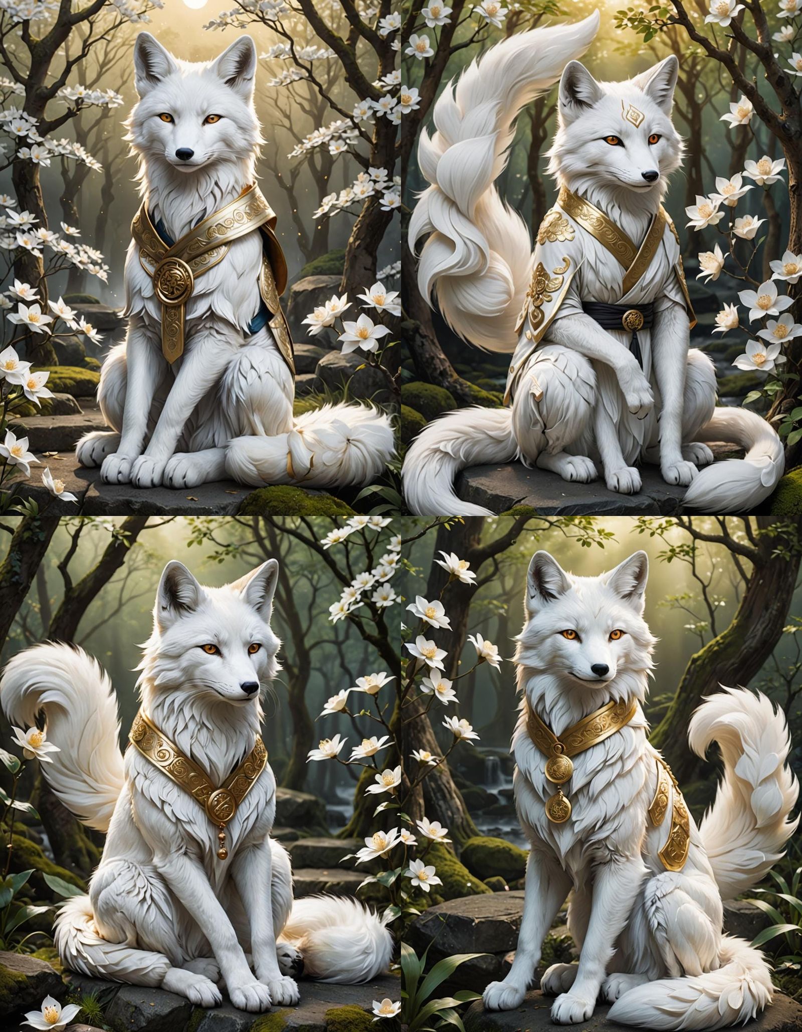 Rune-Tail, Kitsune Ascendant - AI Generated Artwork - NightCafe Creator