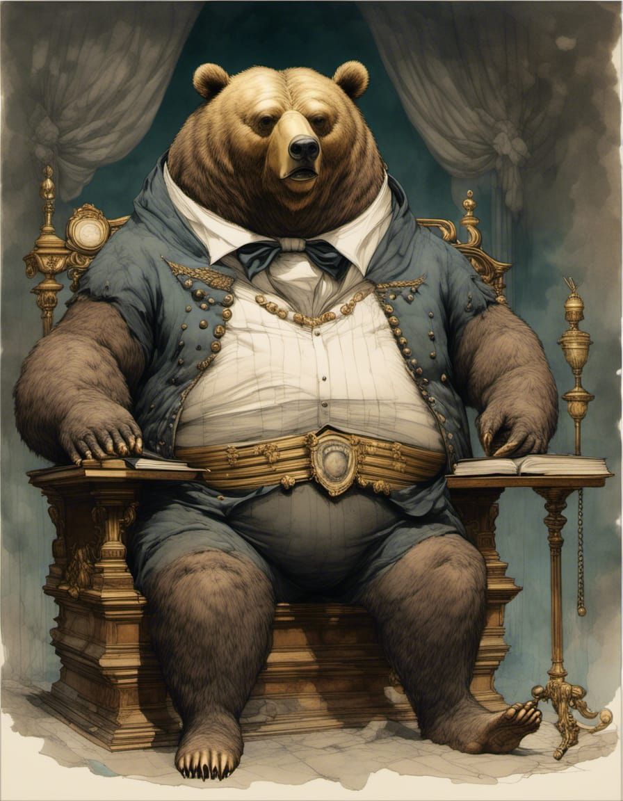 "The Honorable Judge Obese Bear Presiding” - AI Generated Artwork ...