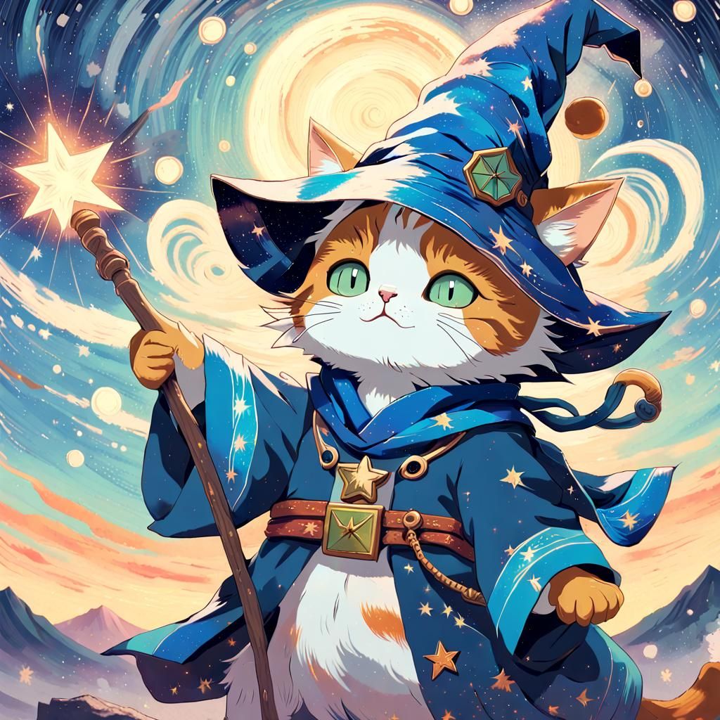 Wizard Cat - AI Generated Artwork - NightCafe Creator