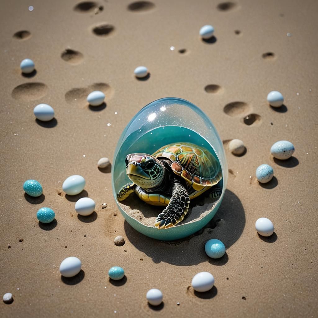 Baby Sea Turtle - AI Generated Artwork - NightCafe Creator