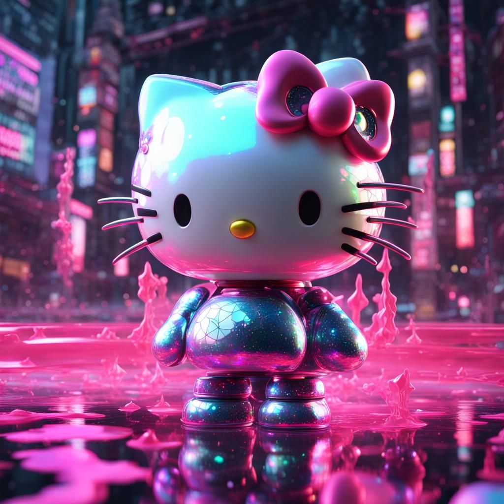 Futuristic Hello Kitty - AI Generated Artwork - NightCafe Creator