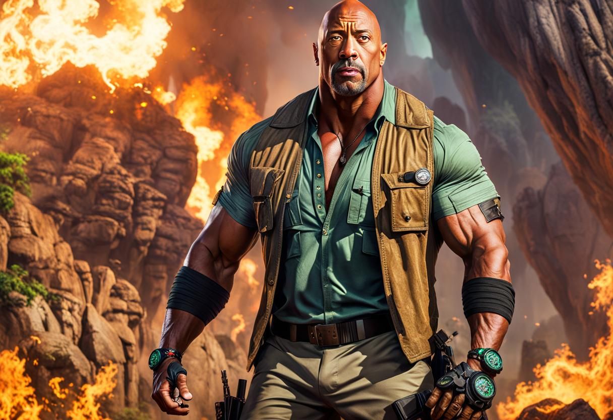 Dwayne The Rock Johnson as Dr. Smolder Bravestone from Jumanji. - AI ...