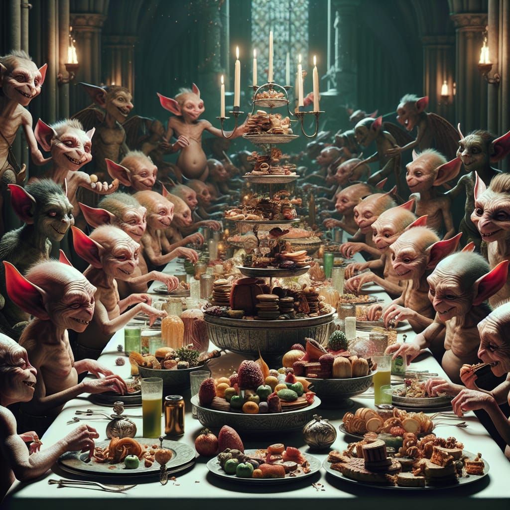 Imp feast - AI Generated Artwork - NightCafe Creator