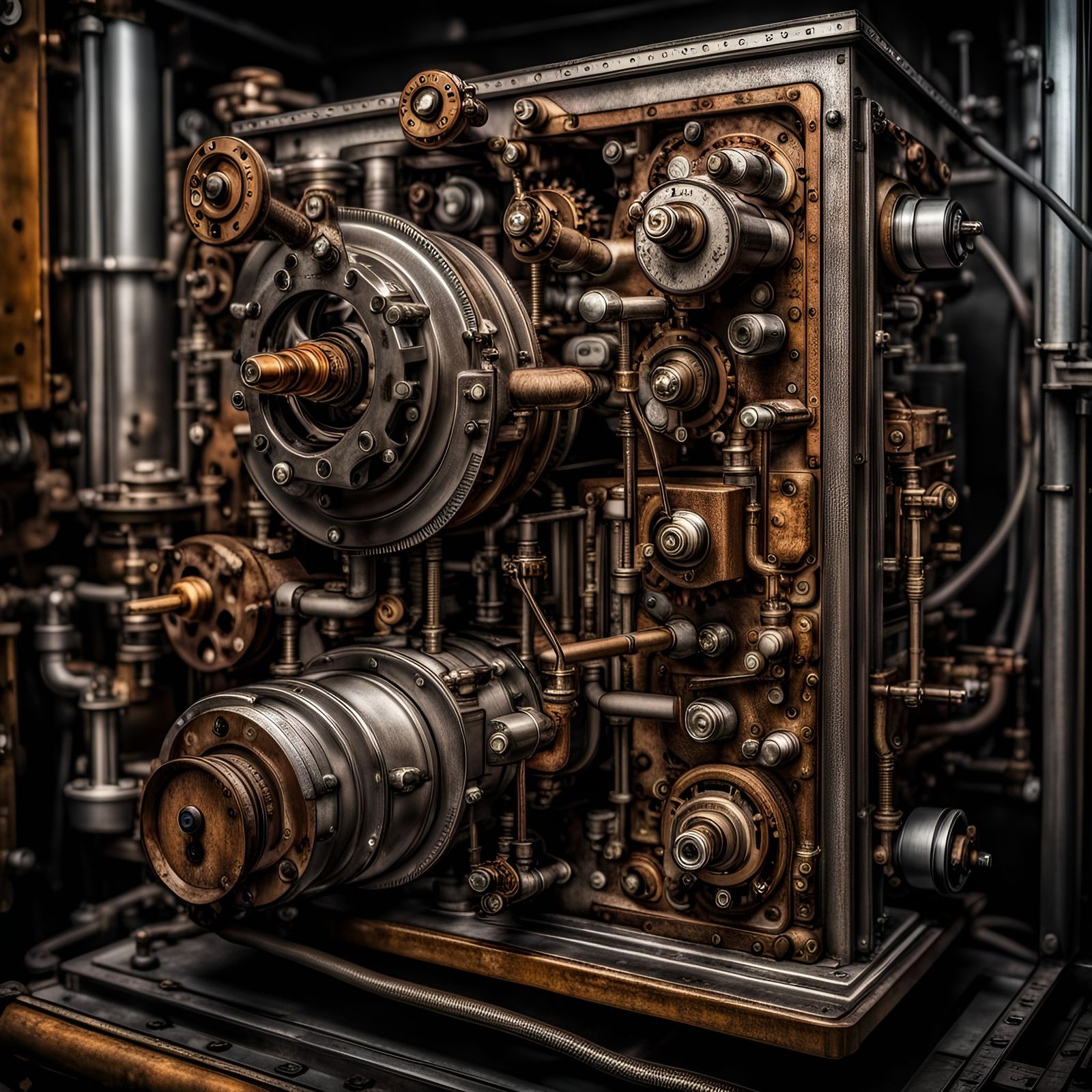 A very tiny impossibly complex machine with no apparent purpose, oil ...