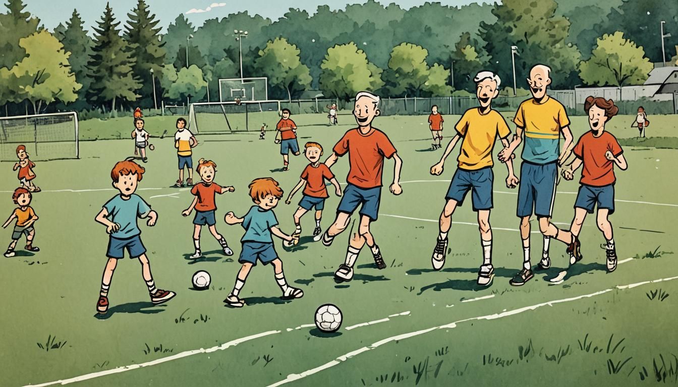 Soccer (Football) Fun - AI Generated Artwork - NightCafe Creator