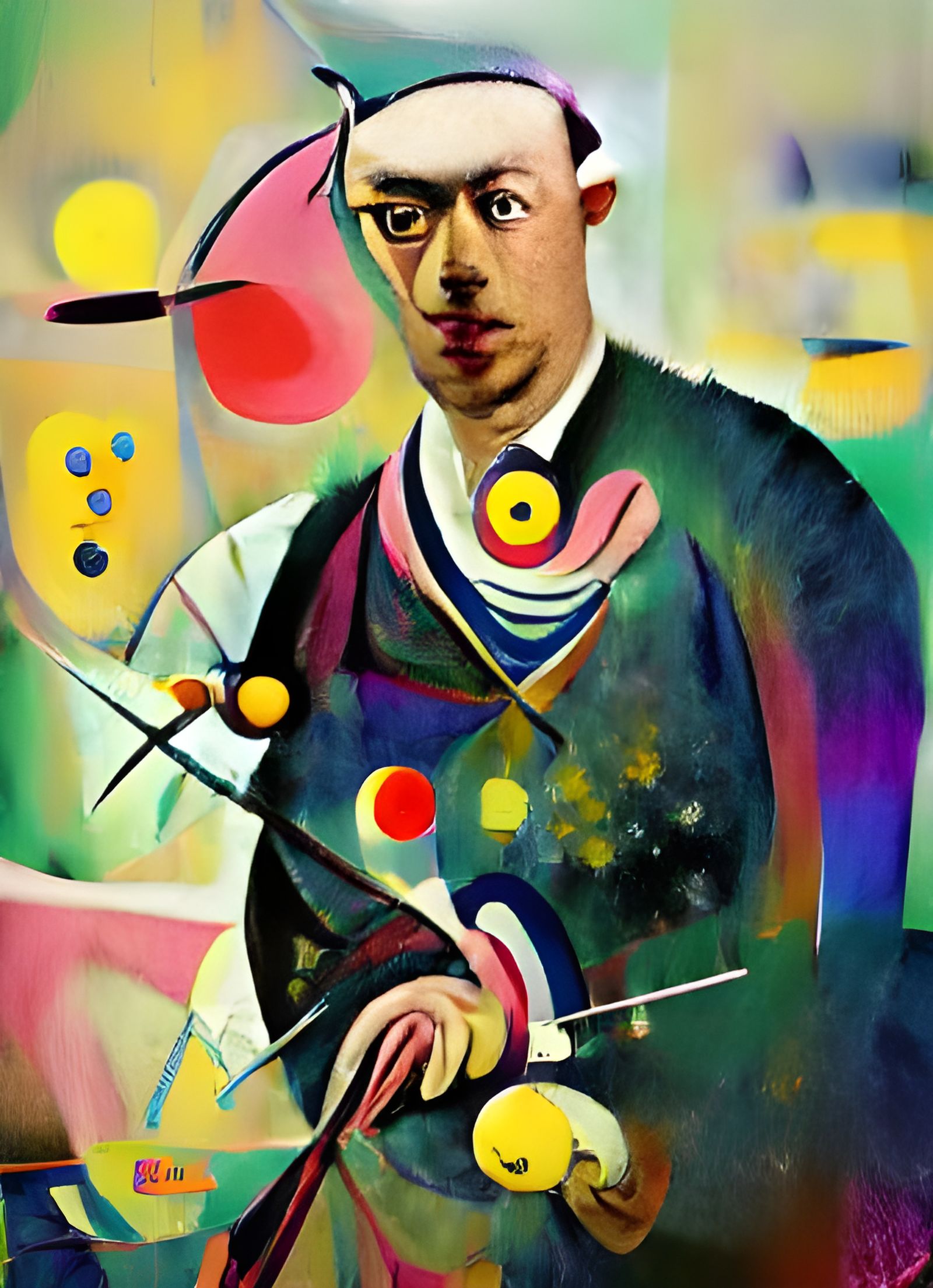 A portrait of Wassily Kandinsky - AI Generated Artwork - NightCafe Creator