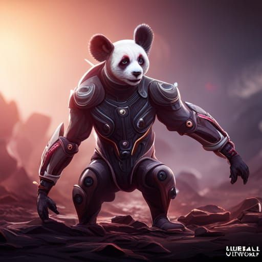 PredatorAlien Cyborg Panda - AI Generated Artwork - NightCafe Creator