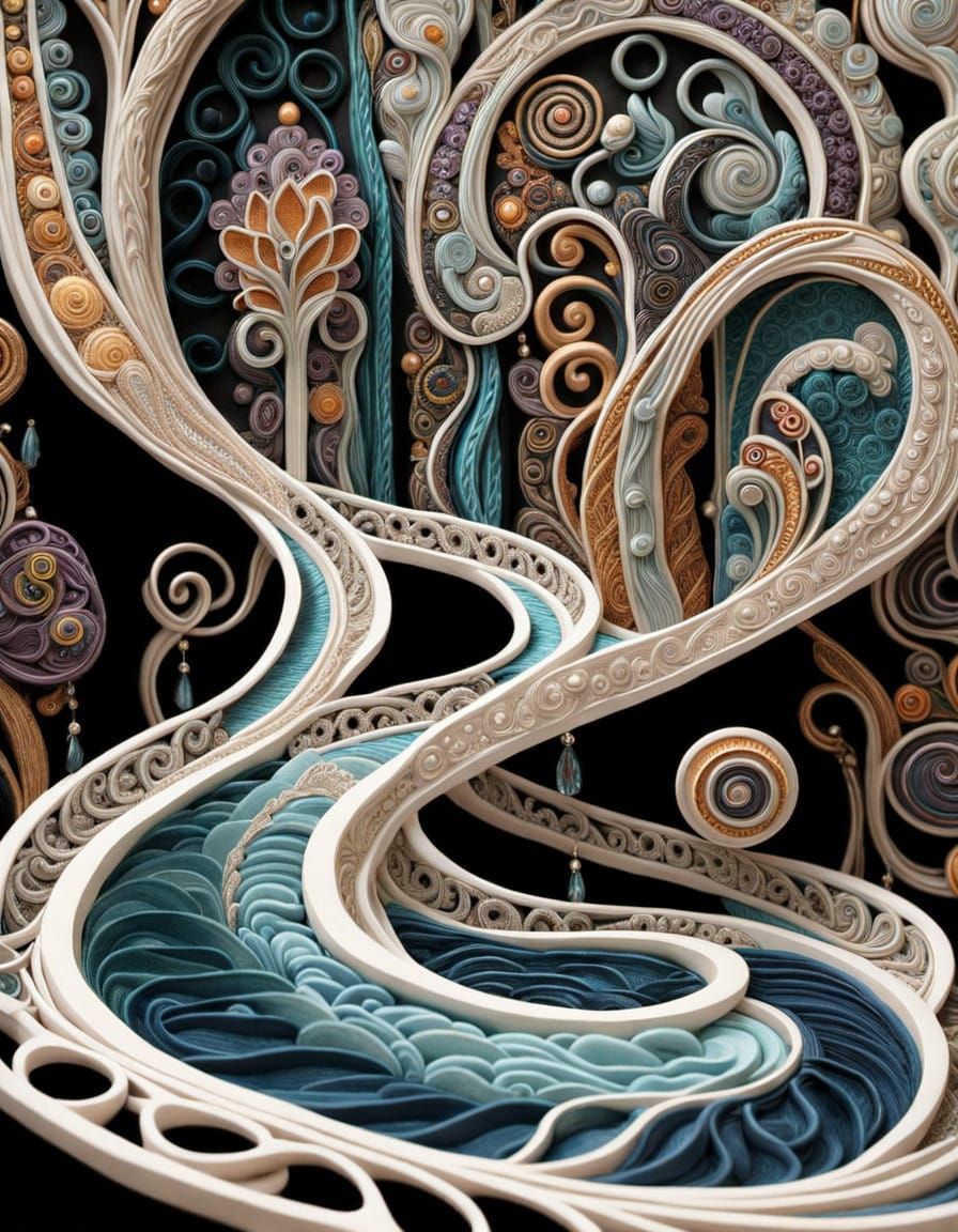 Misty Mysterious Soutache Hedgemaze