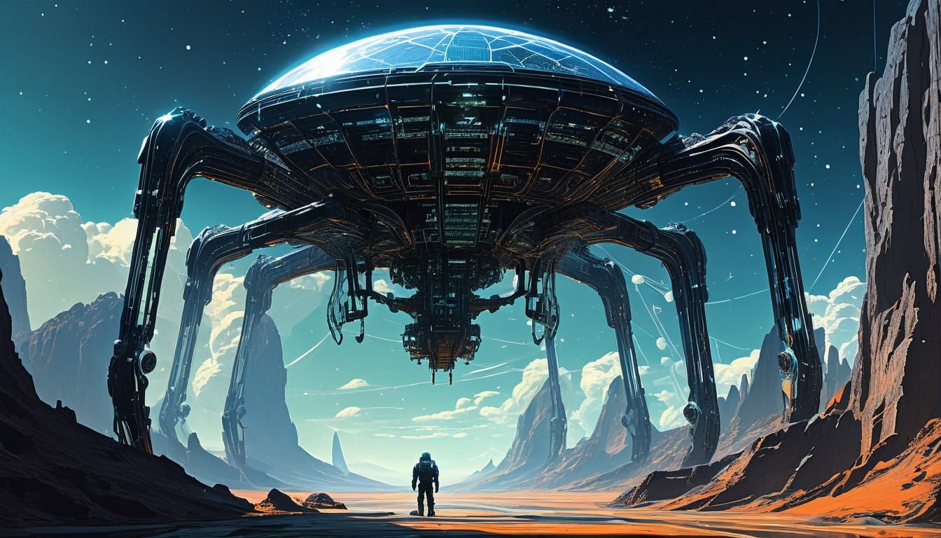 Juggernaut v9 - Celestial Lattice Structure in Cyberpunk Sty...