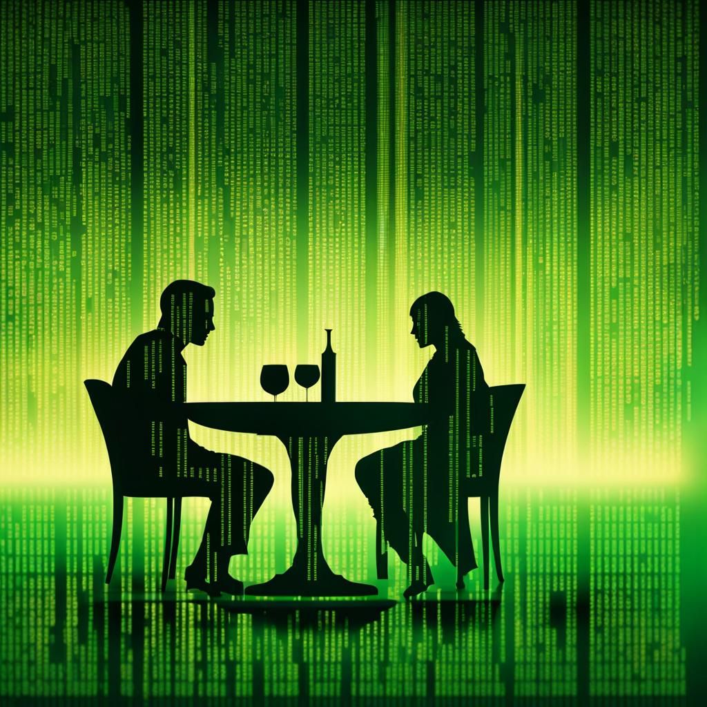 candlelit dinner at matrix - AI Generated Artwork - NightCafe Creator