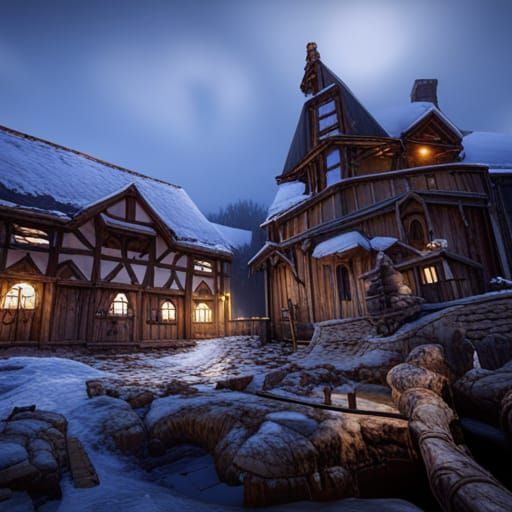 A Medieval Winter - AI Generated Artwork - NightCafe Creator