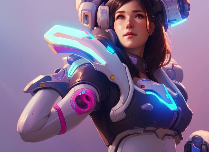 "D.VA from Overwatch - AI Generated Artwork - NightCafe Creator
