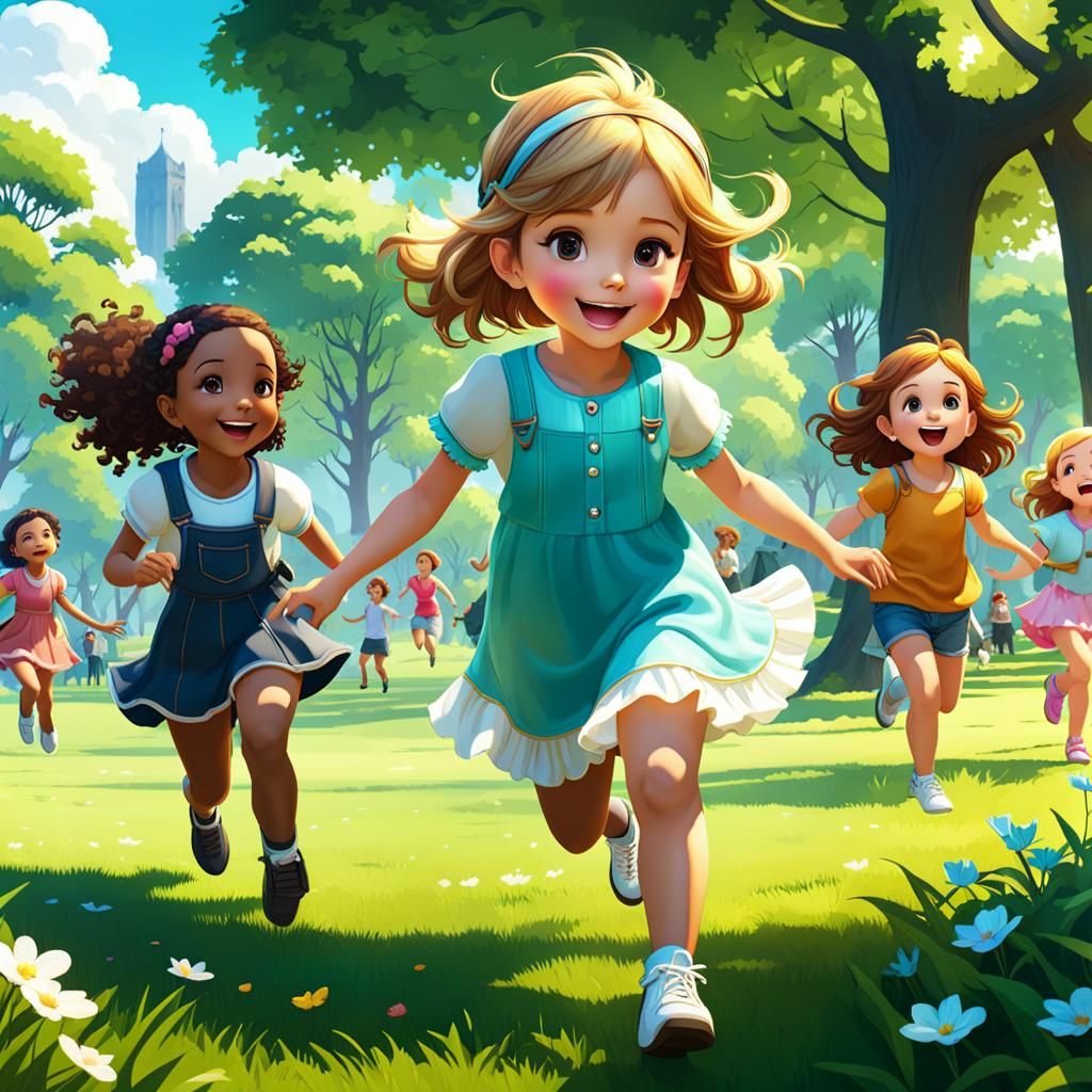 Running in the park - AI Generated Artwork - NightCafe Creator